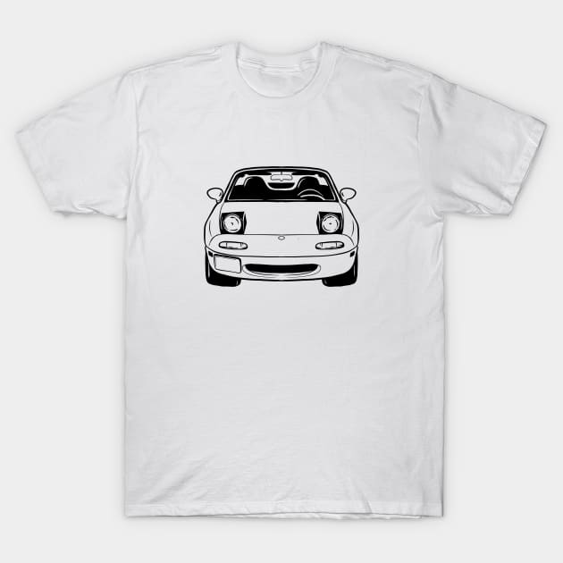 miata smiley car Line Art retro JDM 90s japanese car - Miata Is The ...