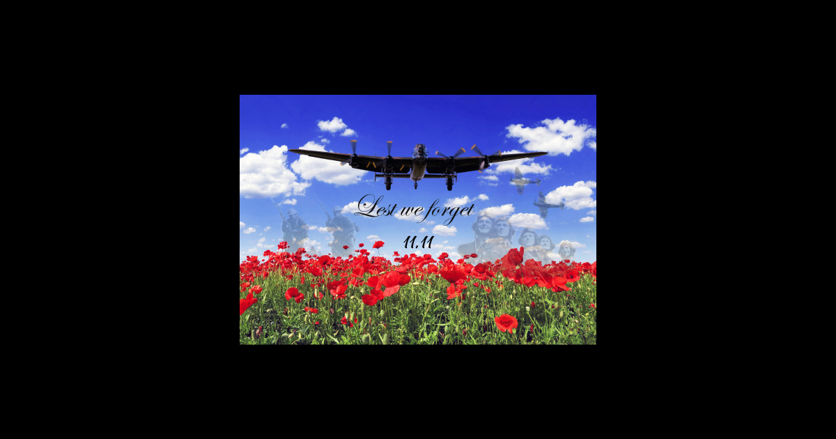 lest we forget - Avro Lancaster - Sticker | TeePublic