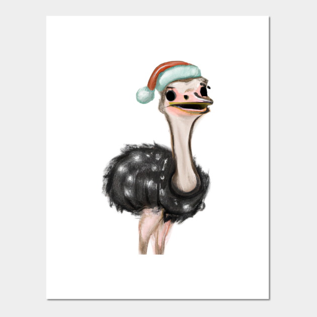 Cute Ostrich Drawing - Ostrich - Posters and Art Prints | TeePublic