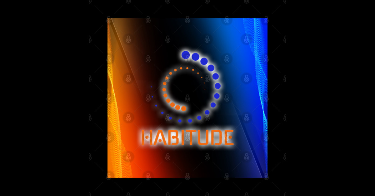 Multi Background Habitude Logo - Multicolored Logo Background - Sticker ...
