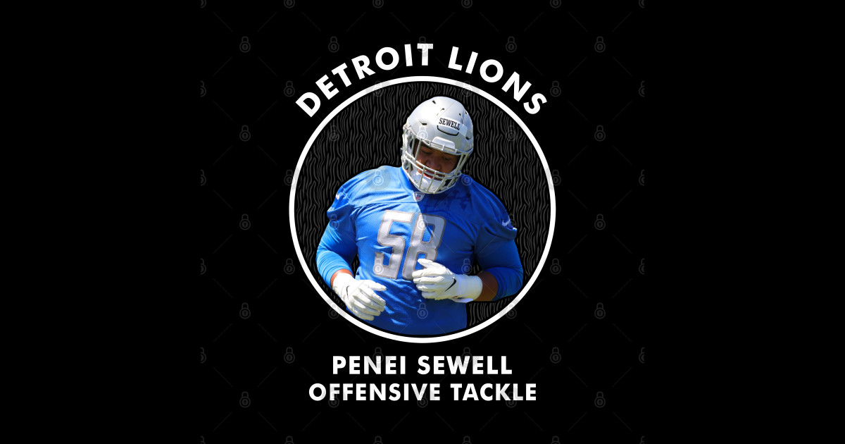 PENEI SEWELL - OT - DETROIT LIONS - Penei Sewell - Sticker | TeePublic