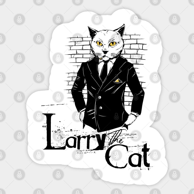 Larry The Cat - Larry The Cat - Sticker | TeePublic