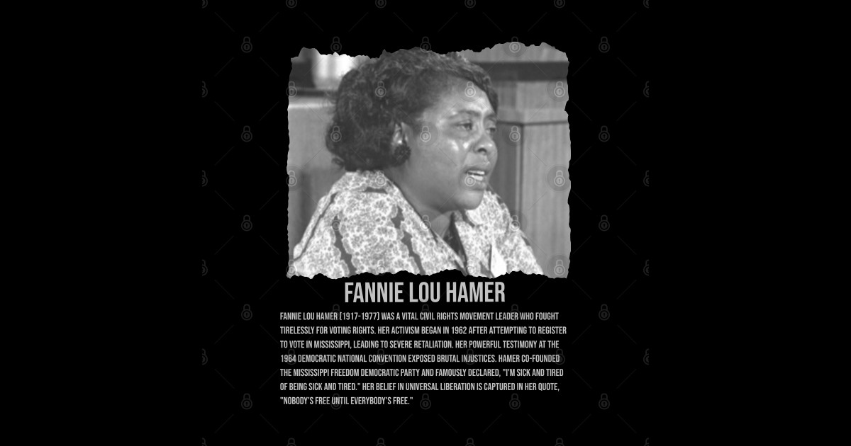 Fannie Lou Hamer | Black Woman | Civil Rights Activist - Black History ...