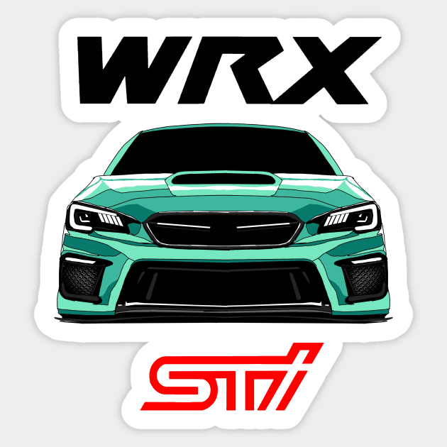 WRX sti illustration vector art - Wrx - Sticker | TeePublic