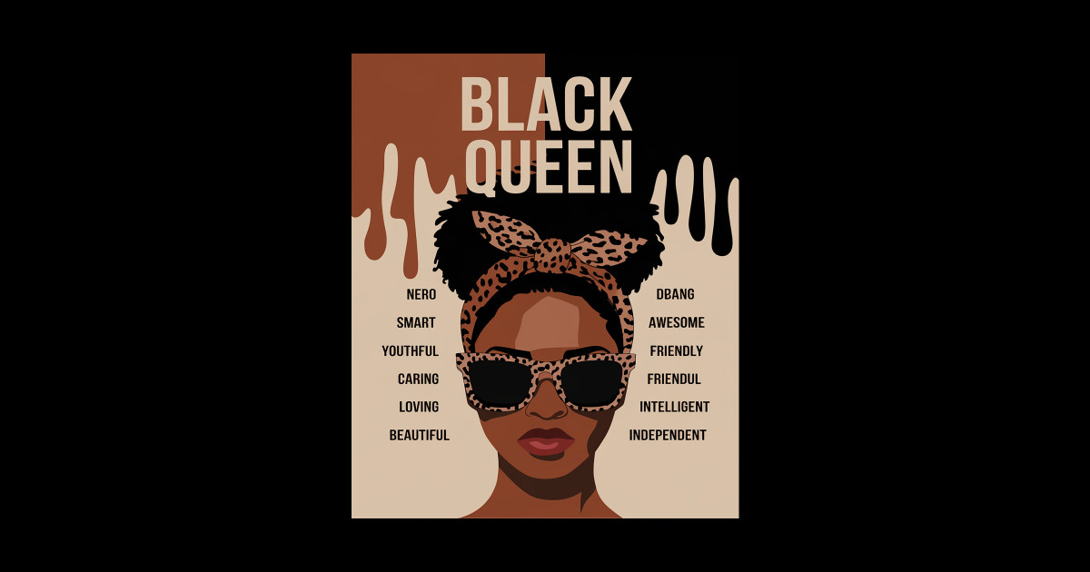 Black Queen Magic Juneteenth Month Afro Hair Melanin Girl - Black Queen ...