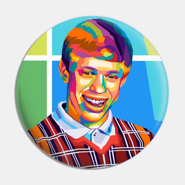 Bad Luck Brian Meme Wpap Pop Art Meme Pin Teepublic