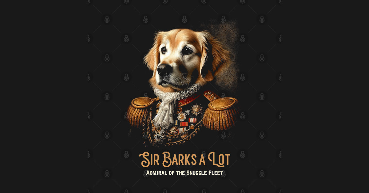 Sir Barks a Lot - Golden Retriever - T-Shirt | TeePublic