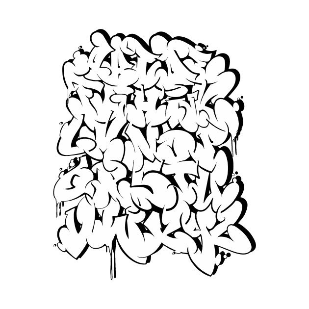 Graffiti ABC - Alphapet Series #1 - Bubbles - white - Graffiti Alphabet ...