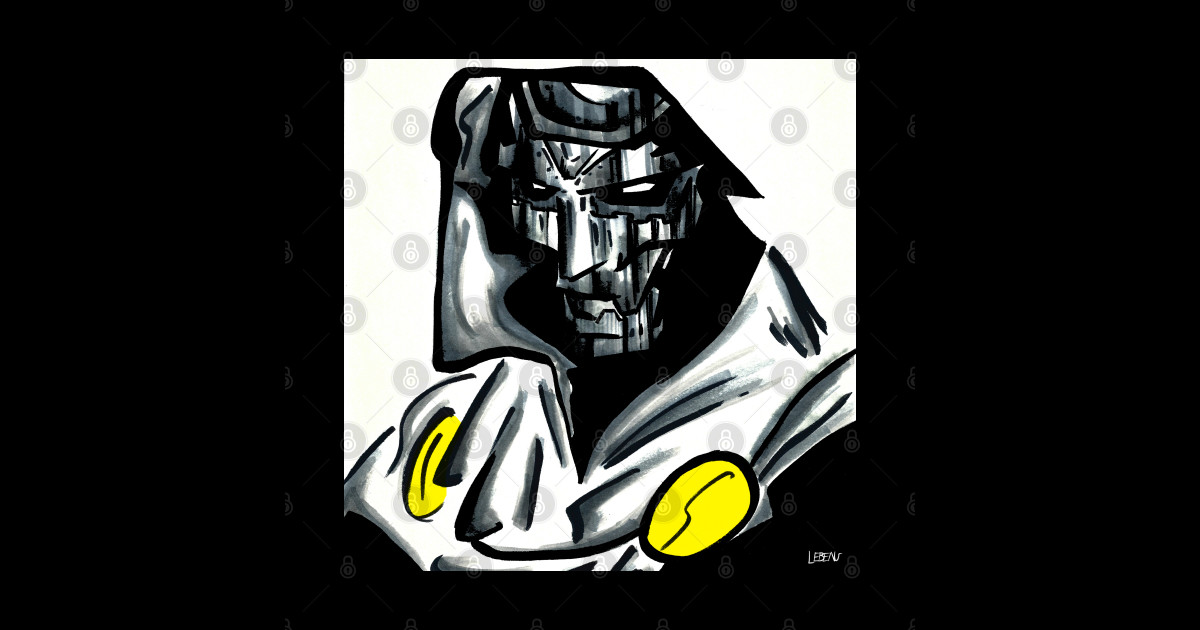 the marvelous dr doom in white beyonder - Dr Doom - Sticker | TeePublic