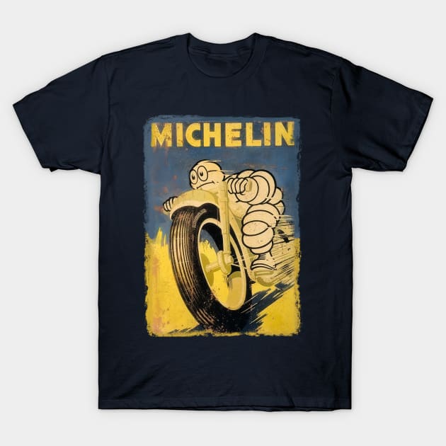 Michelin motorcycle vintage sign - Motorcycle Sign - T-Shirt | TeePublic