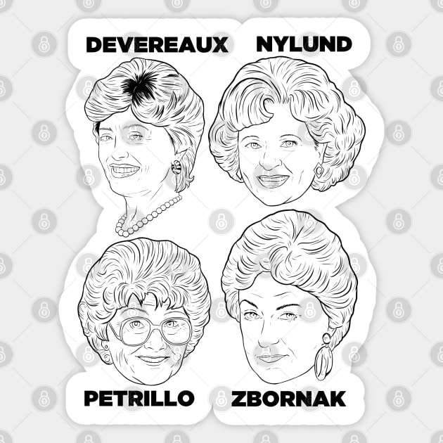 golden girls coloring sheet