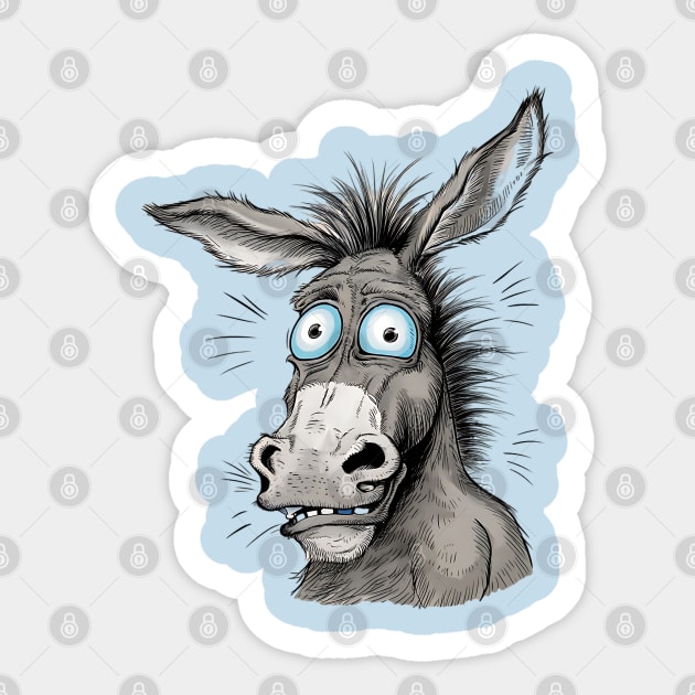 Confused Looking Donkey Funny Face Hilarious Illustration - Donkey ...