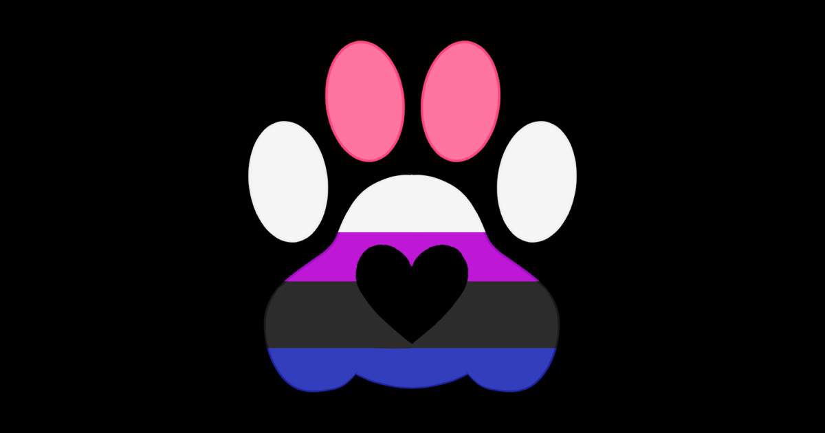 Pride Cat Paw: Genderfluid Pride - Genderfluid - Sticker | TeePublic