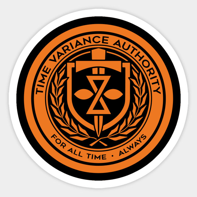 Seal of The Time Variance Authority (Orange) - Tva - Sticker | TeePublic