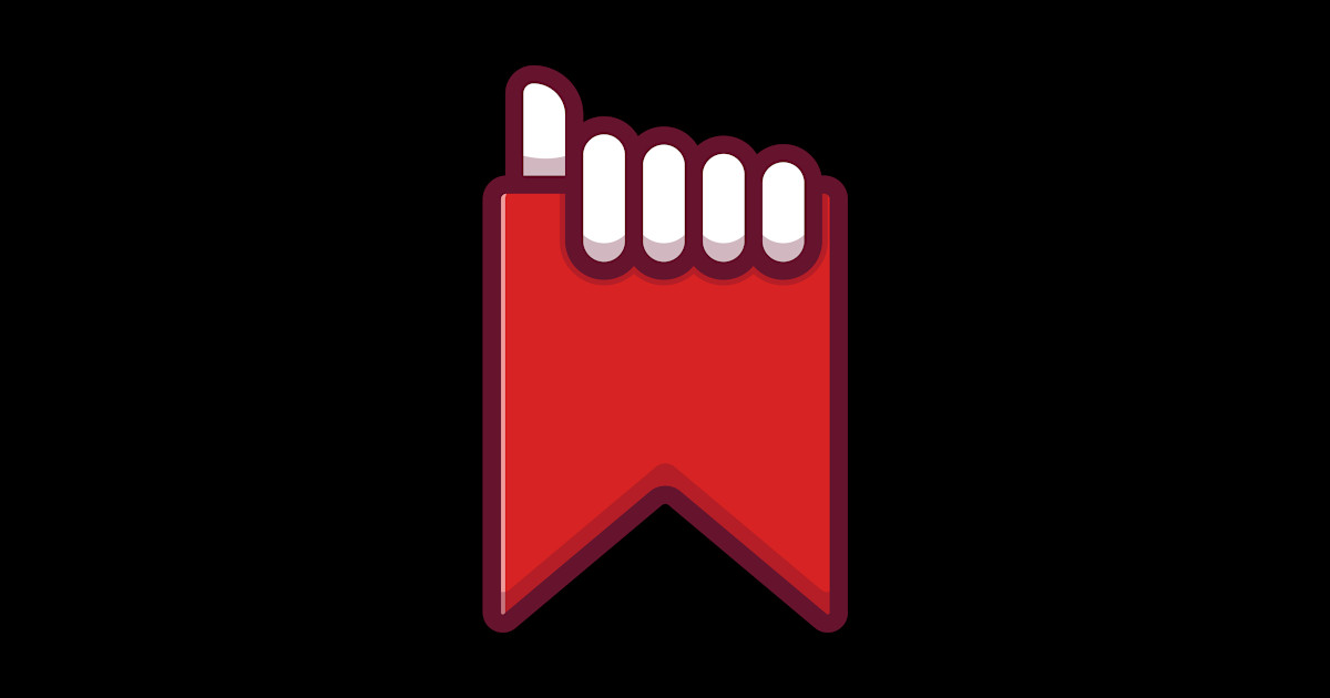 Hand Holding Bookmark Icon - Bookmark - Sticker | TeePublic