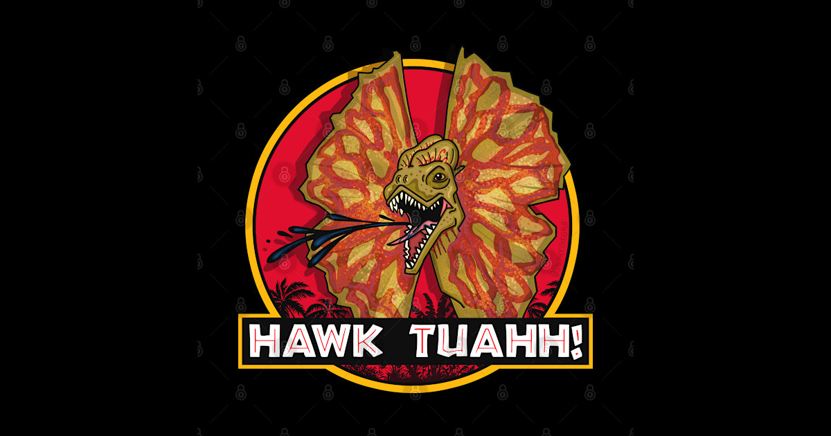 Hawk Tuahh! Venom Spitting Dilophosaurus Jurassic Dinosaur - Hawk ...