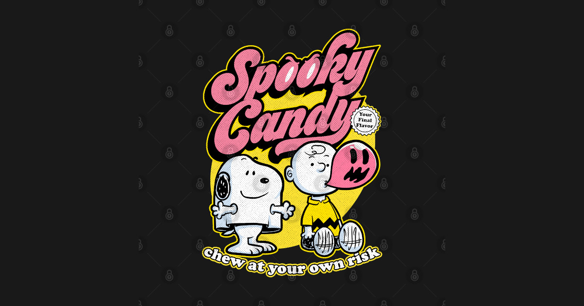 Spooky Beagle Candy - Ghost Gum Label - Halloween - T-Shirt | TeePublic