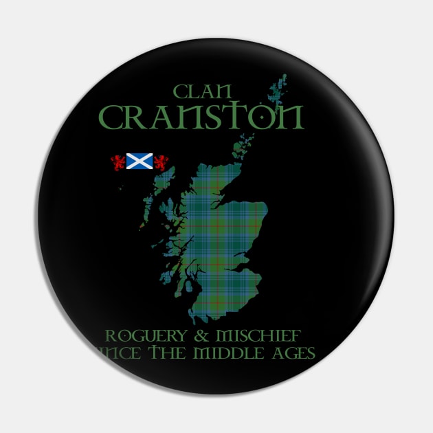 Clan Cranston tartan Scotland map Saltire flag and lion rampant ...