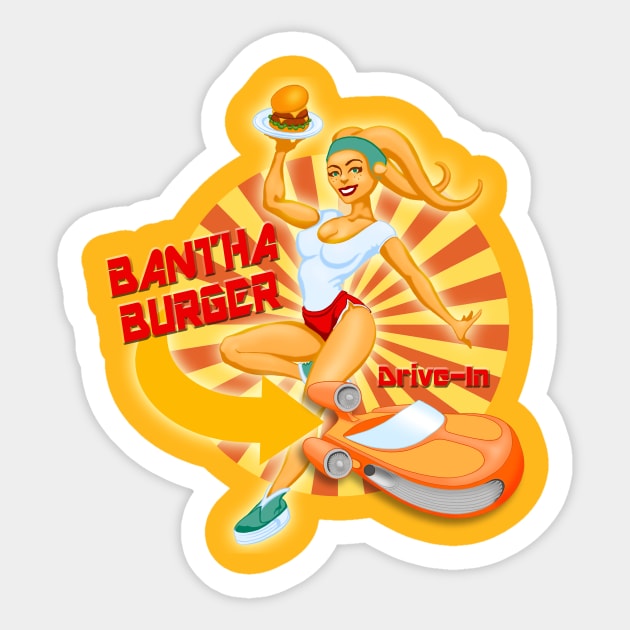 Bantha Burger Drive-In - Star Wars - Sticker | TeePublic