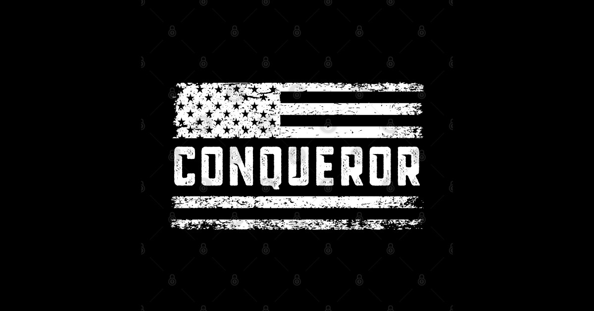 Conqueror – Vintage US Flag Strength & Pride - Conqueror - Sticker ...