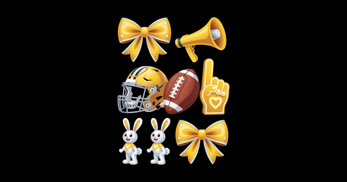 Yellow Cheer Coquette Football - Yellow Cheer Coquette Football ...
