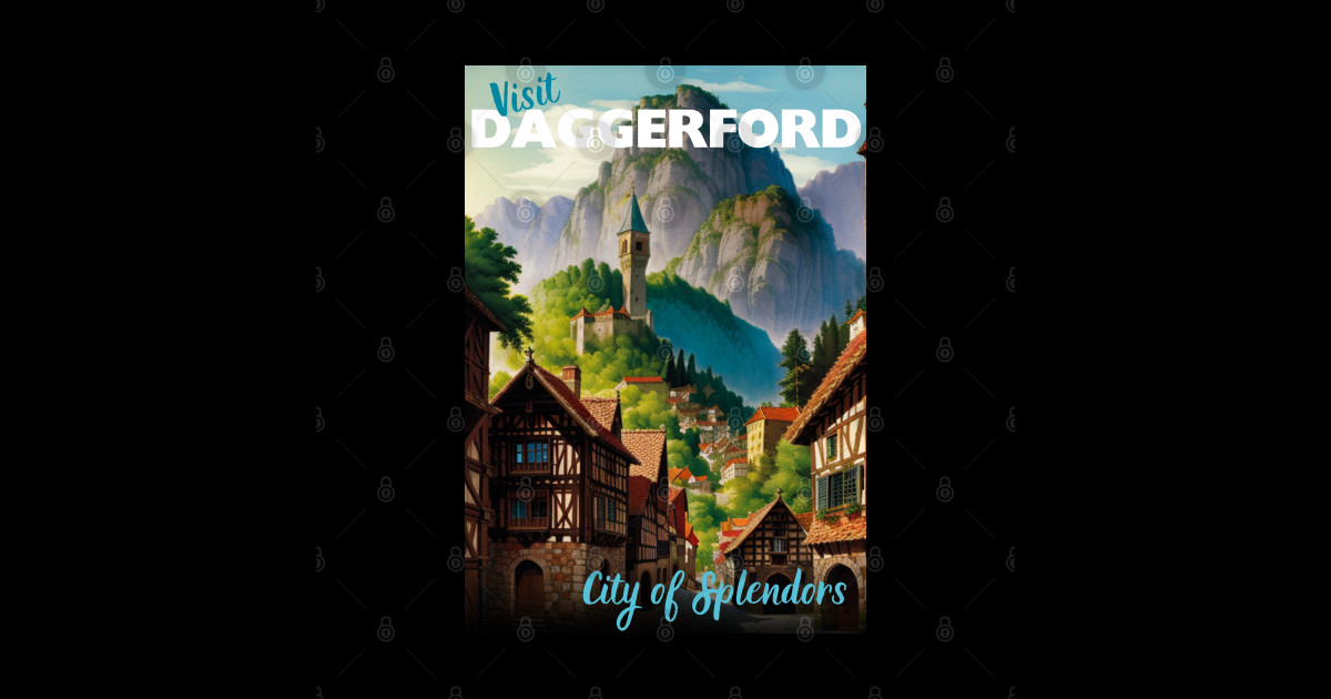 Daggerford Tourism Poster - Sword Coast Faerun D&D Art - Dungeons And ...