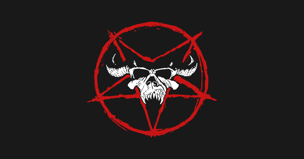 Danzig Red Pentagram // Retro Halftone Art Style - Music Lover - T ...