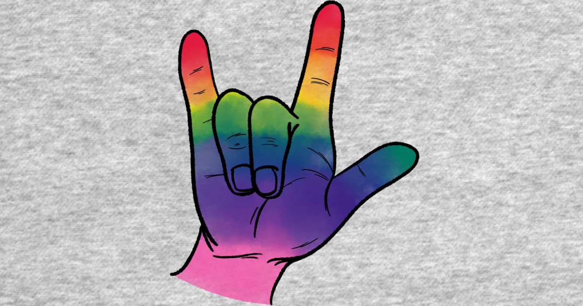American Sign Language Pride Love - Pride Lgbtq - T-Shirt | TeePublic