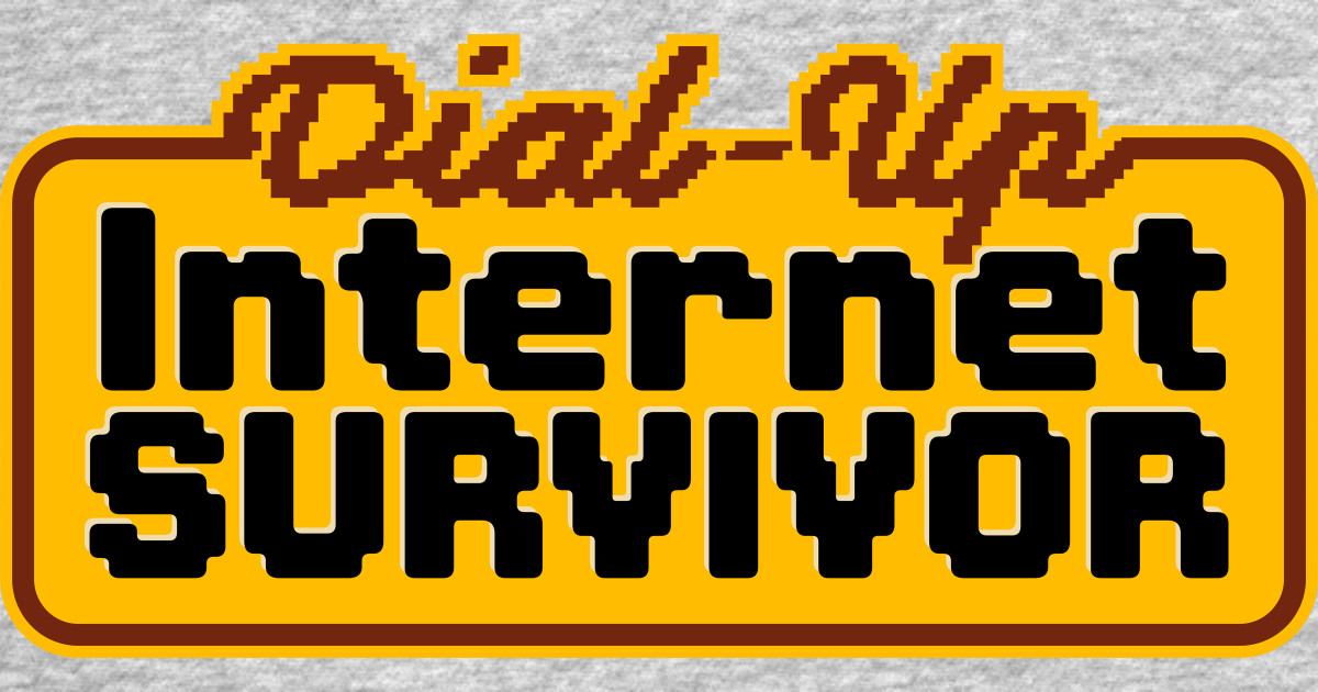 Dial-Up Internet Survivor Retro Computer Humor - Retro Tech - T-Shirt ...