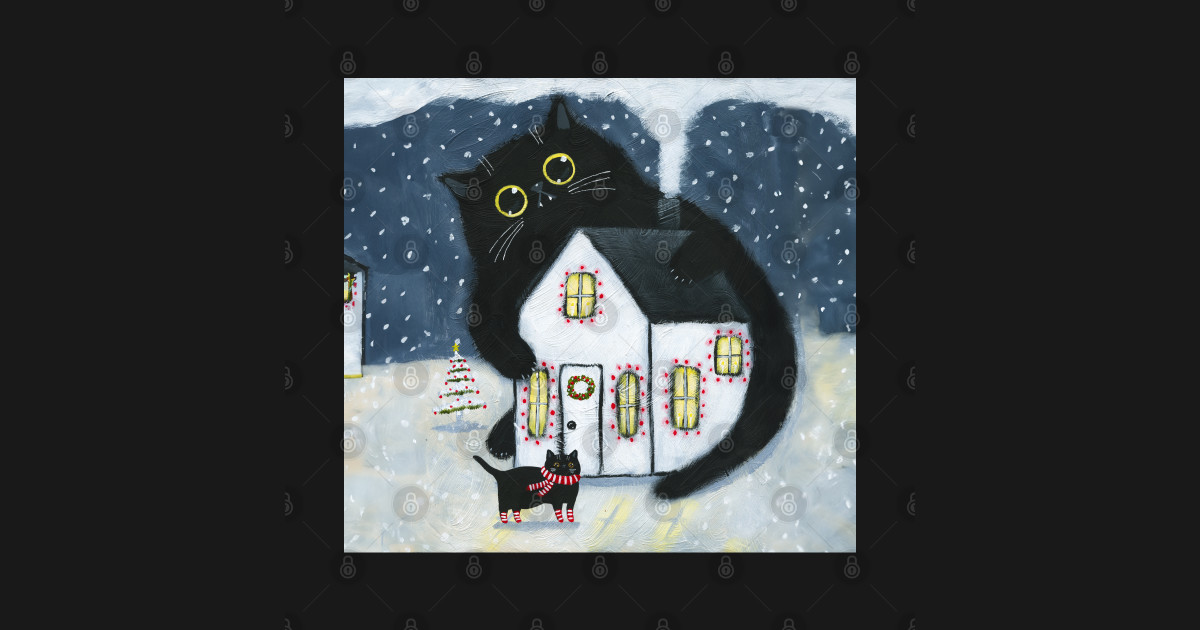 The Yule Cat - Christmas - T-Shirt | TeePublic