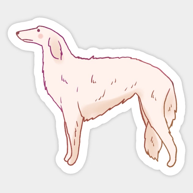 borzoi drawing - Borzoi - Sticker | TeePublic