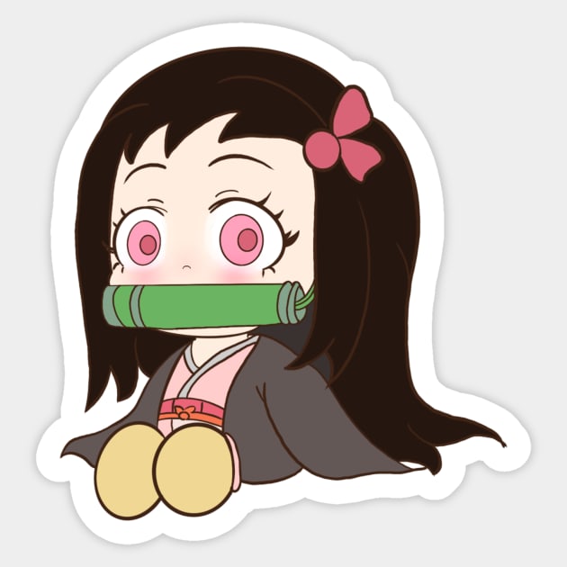 Nezuko Baby Chibi Stickers - Cute Anime Chibi Design - Nezuko - Sticker ...