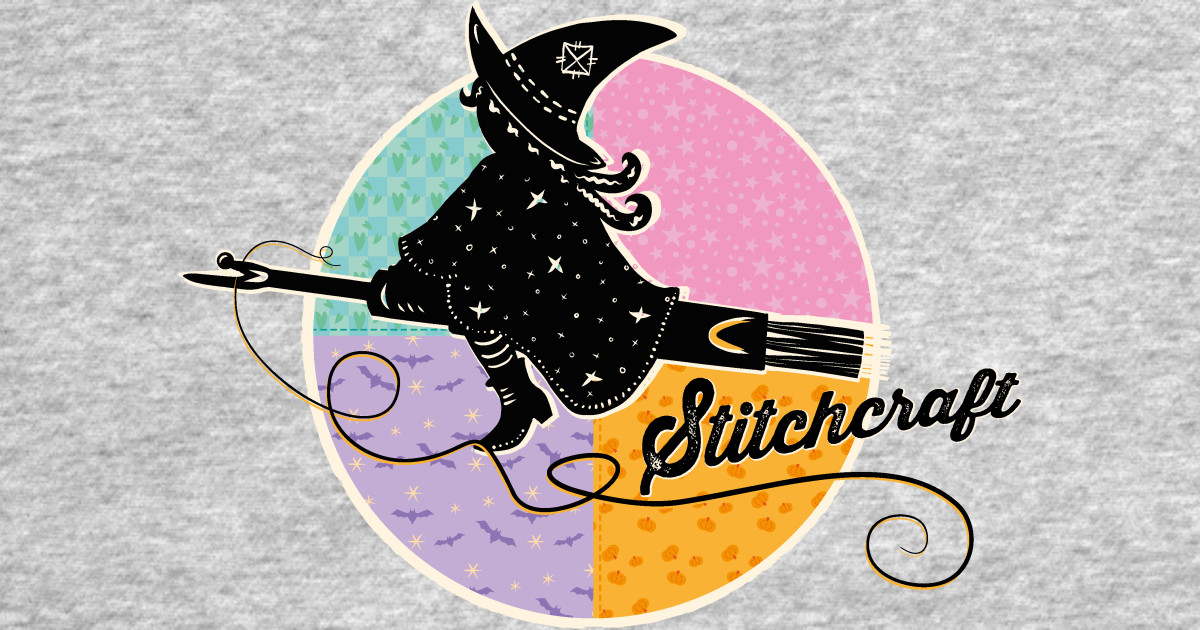 Stitch craft and patchwork moon - Witchcraft - T-Shirt | TeePublic