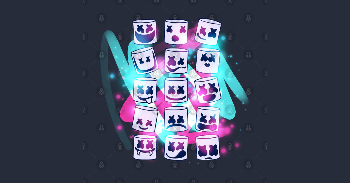 Marshmello Neon smile - Marshmello - Mug | TeePublic