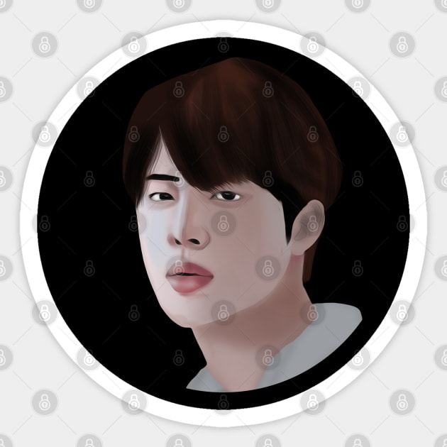 BTS Jin painting - Jin - Sticker | TeePublic