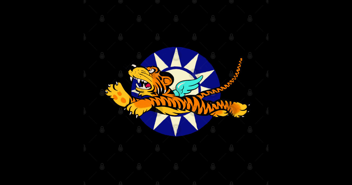 AVG Flying Tiger Emblem - Flying Tigers - Sticker | TeePublic