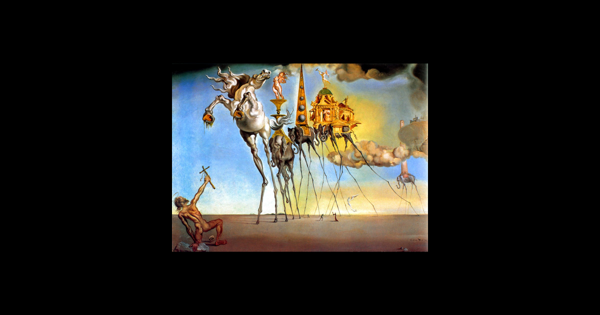 Salvador Dali Temptation of St. Anthony Surrealism Famous Painters ...