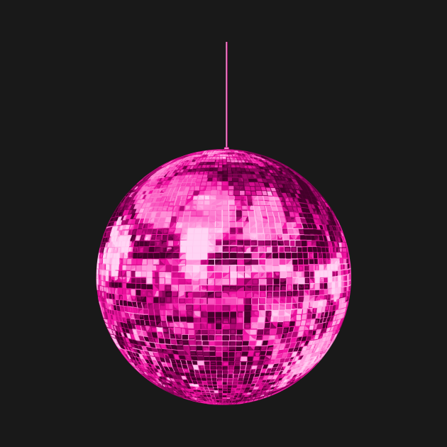 Pink Vintage Sparkling Shiny Disco Ball - Disco - T-Shirt | TeePublic