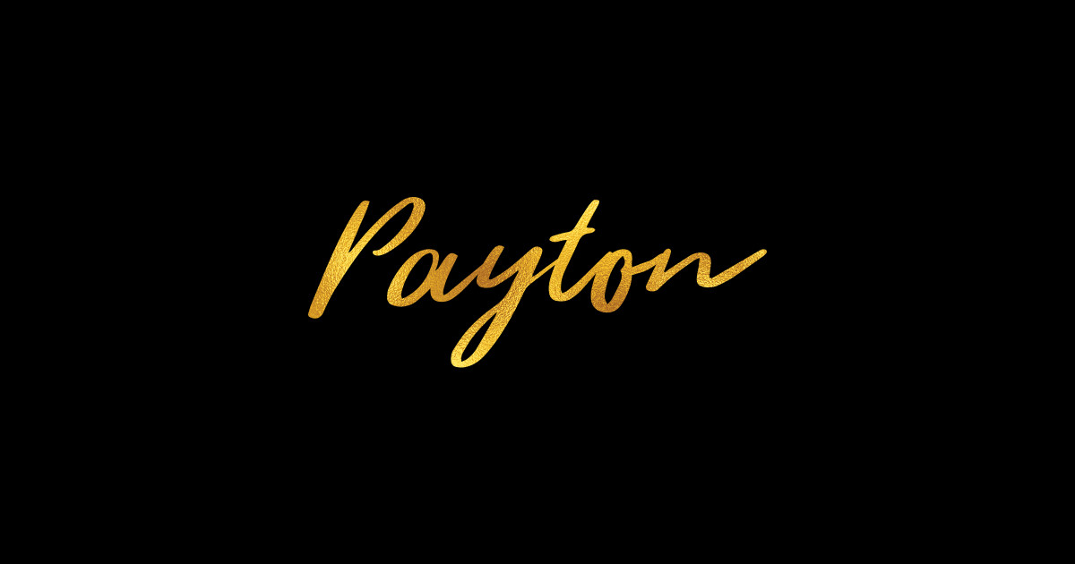 Payton Name Hand Lettering in Faux Gold Letters - Payton - Sticker ...