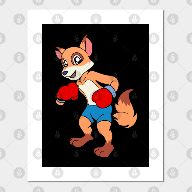 With boxing gloves in boxing ring - cartoon fox boxer - Fox Boxing ...