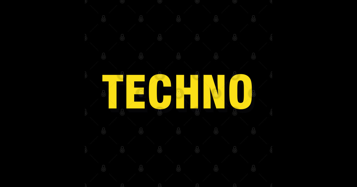 TECHNO 3D SIMPLE - Techno - Sticker | TeePublic