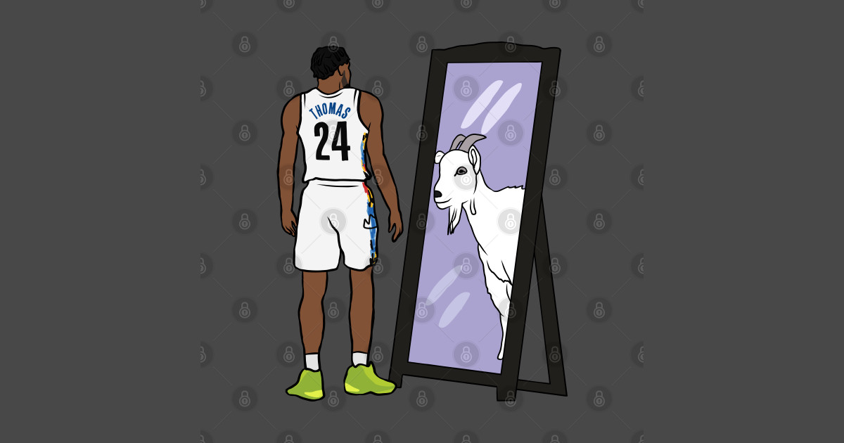 Cam Thomas Mirror GOAT - Cam Thomas - T-Shirt | TeePublic