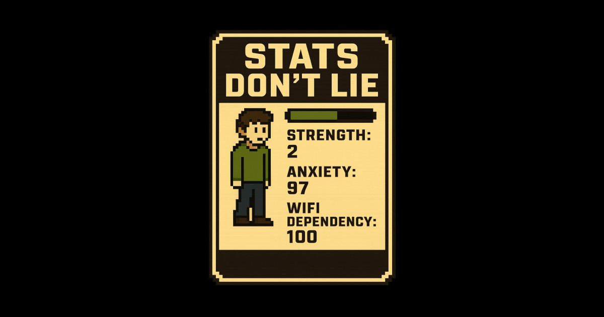 Stats Don’t Lie Pixel Character Card - Stats Dont Lie - Sticker | TeePublic