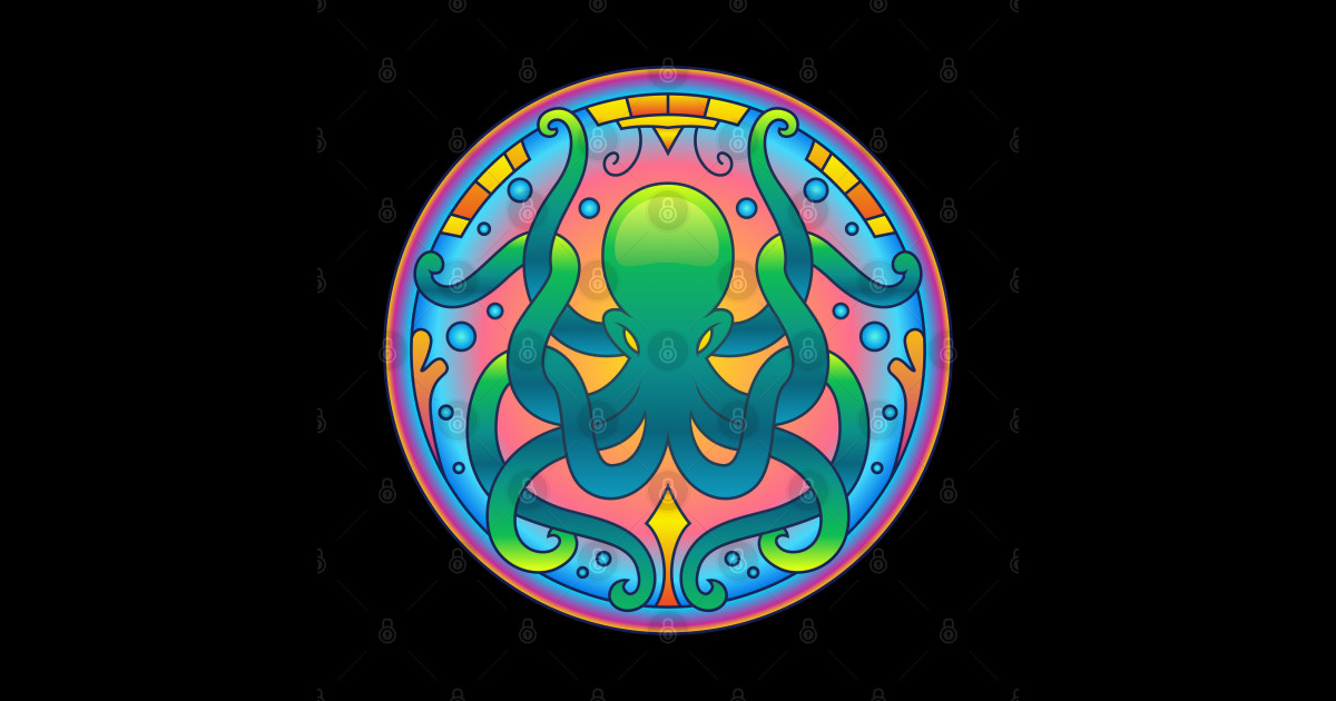 Octopus Illustration Artwork Abstract Mandala Pattern Design - Octopus ...