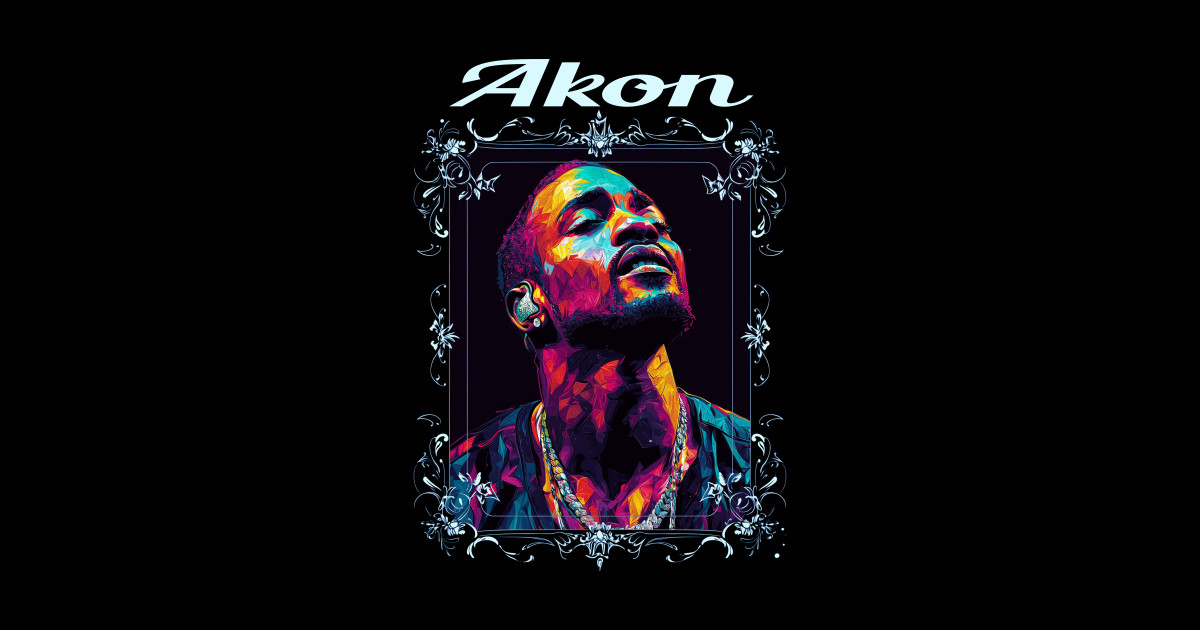 AKON MUSICIAN FAN ART - Akon Musician Fan Art - Sticker | TeePublic
