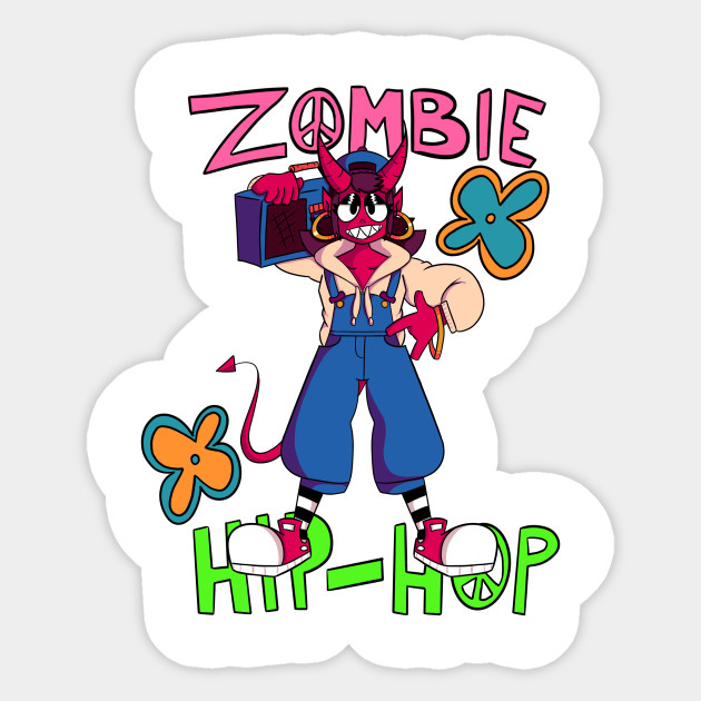 Zombie Hip-Hop - Hip Hop - Sticker | TeePublic