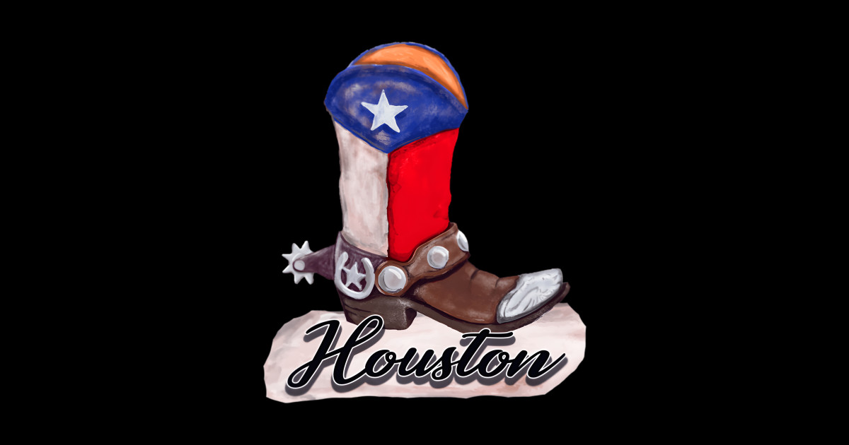 Houston Texas Cowboy Boot - El Paso - Sticker | TeePublic