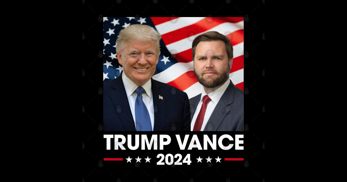 Trump Vance 2024 Vice President VP Trump 2024 American Flag Election ...
