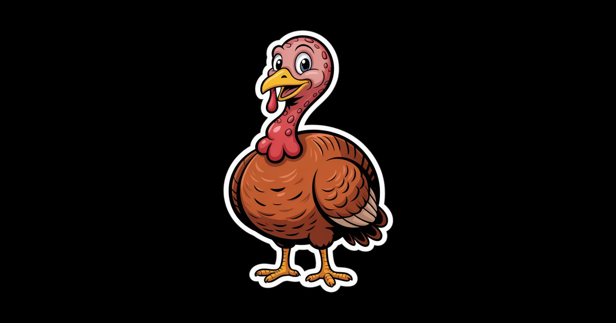 Grumpy Thanksgiving Turkey - Grumpy Thanksgiving Turkey - Sticker ...
