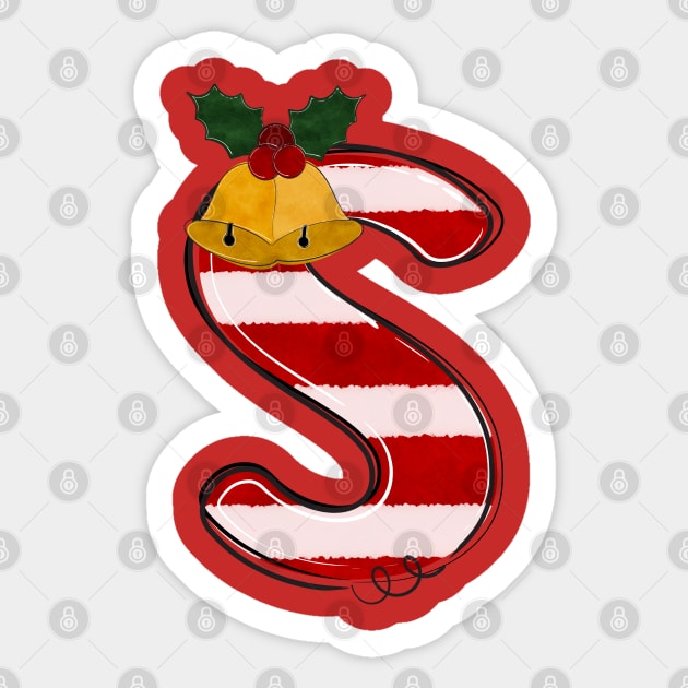 Letter S (Christmas Alphabet) - Christmas Alphabet - Sticker | TeePublic